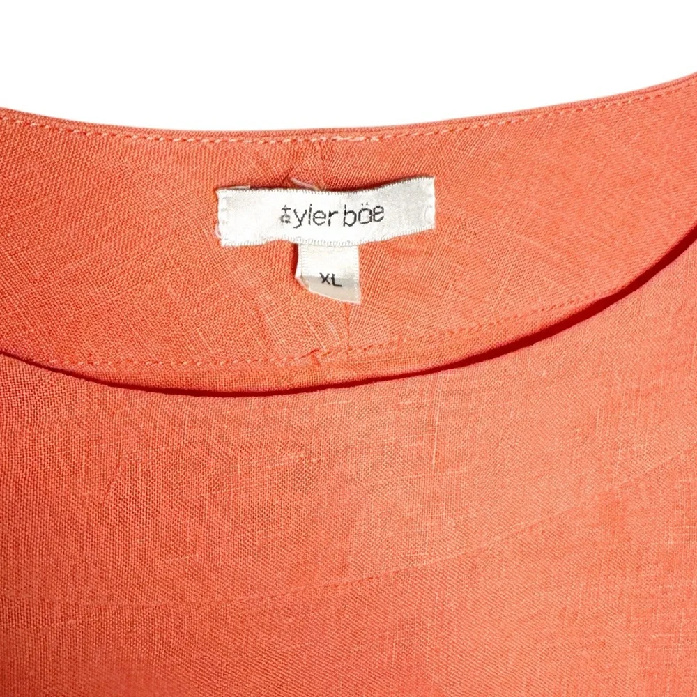 Tyler Boe | Dresses | Tyler Boe 0 Linen Melon Color Sheath Dress Sz Xl ...
